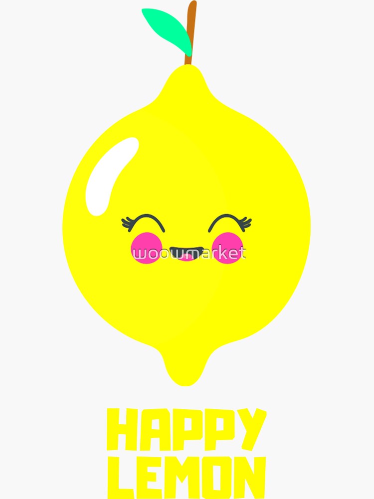 "Happy lemon" Sticker for Sale by woowmarket | Redbubble