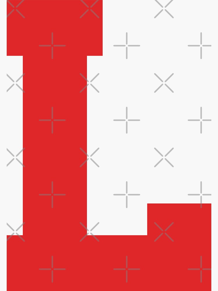 "Alphabet, Red L, Sports letter L" Sticker for Sale by TheCultStuff ...