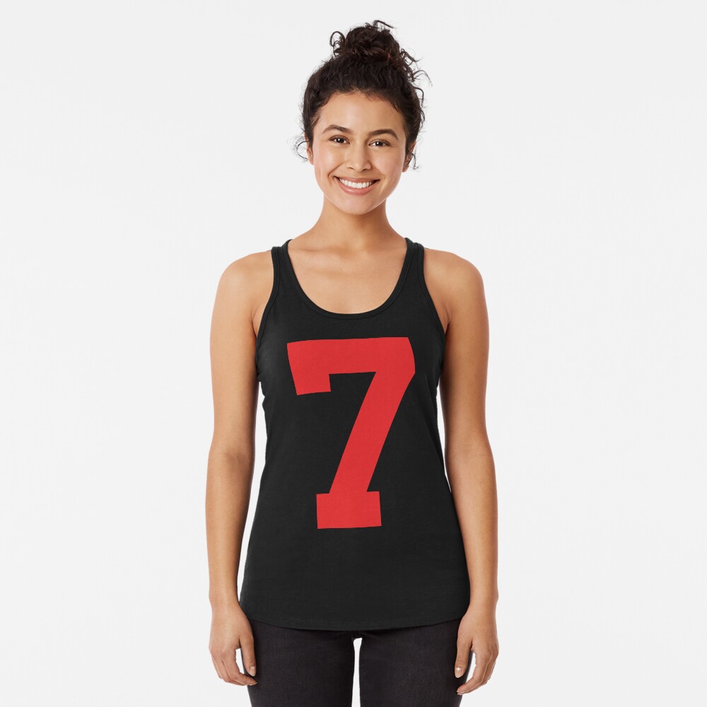 "Number 7, Red seven, Sports number 7" Sticker for Sale by TheCultStuff ...