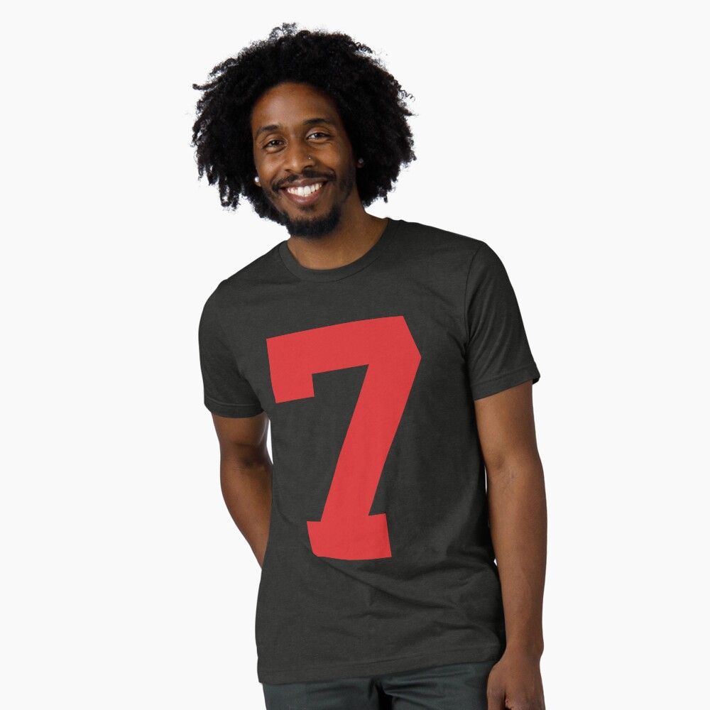 "Number 7, Red seven, Sports number 7" Sticker for Sale by TheCultStuff ...