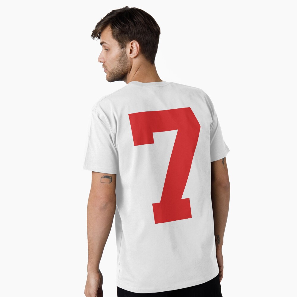 "Number 7, Red seven, Sports number 7" Sticker for Sale by TheCultStuff ...