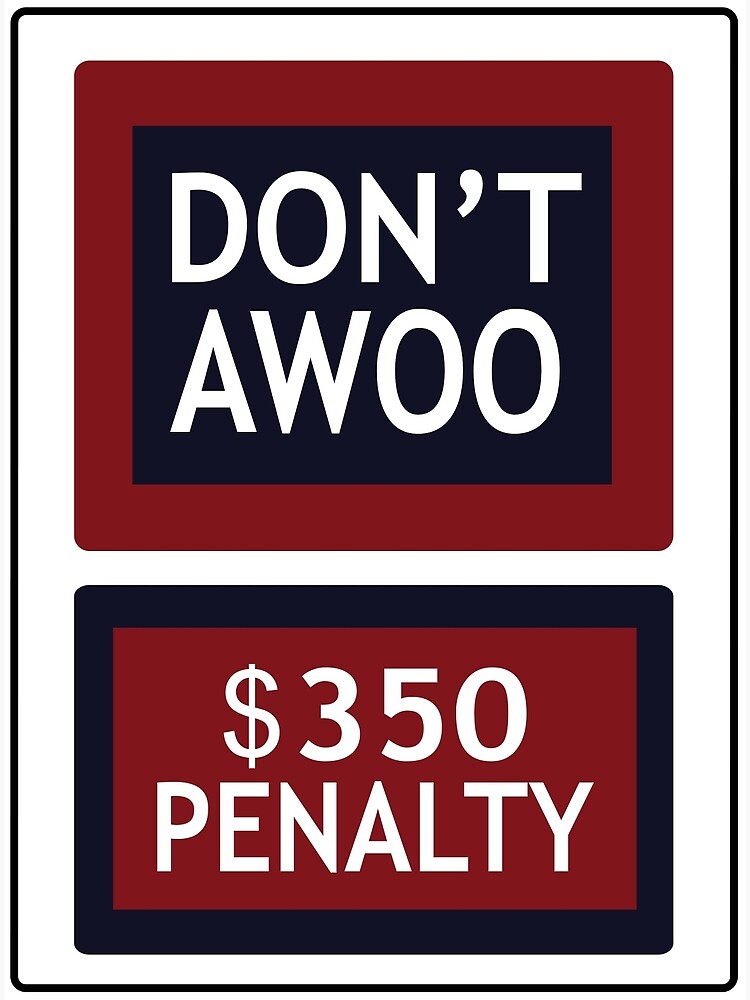 "Don't Awoo - $350 Penalty" Canvas Print for Sale by furrypostgen ...