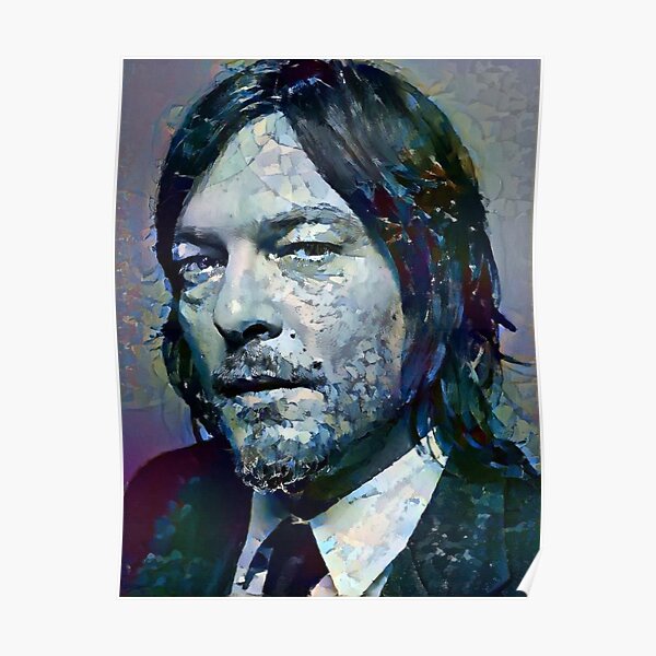 "Norman Reedus Portrait" Poster for Sale by saintiro | Redbubble