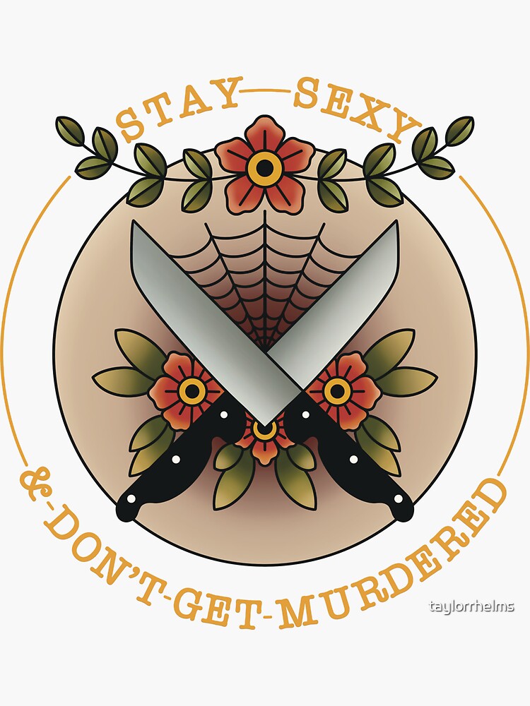 "SSDGM Knives & Flowers ( for dark colors )" Sticker for Sale by ...
