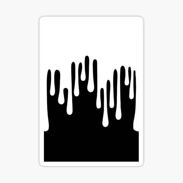 "White Dripping" Sticker for Sale by MOREbyJP | Redbubble