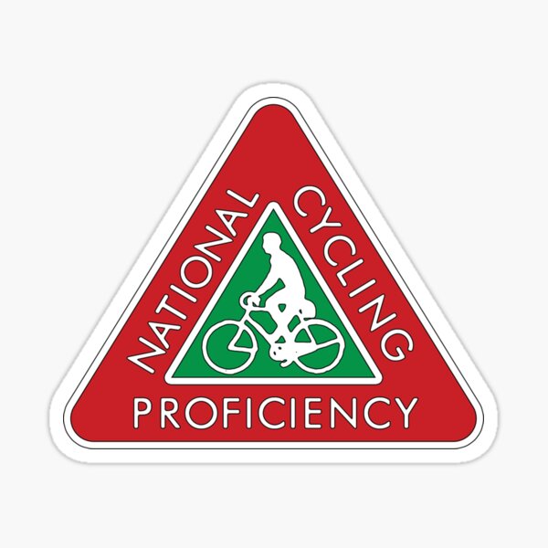 "National Cycling Proficiency Badge Sticker" Sticker by addysonman ...