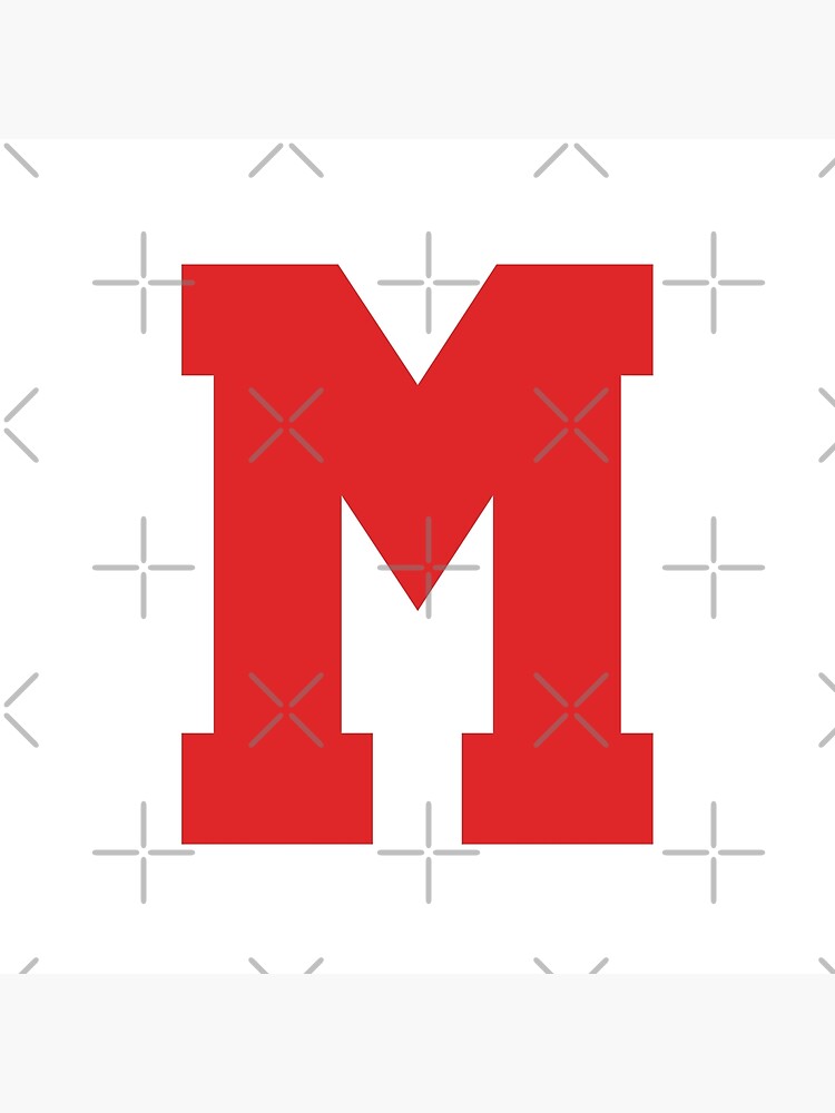 Póster «Alfabeto, M roja, letra M deportiva» de TheCultStuff | Redbubble