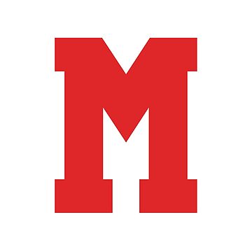 "Alphabet, Red M, Sports letter M" Sticker for Sale by TheCultStuff ...