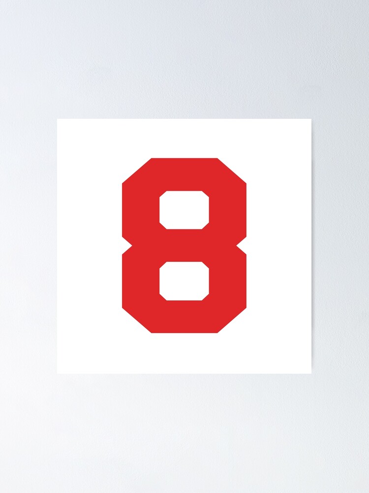 "Number 8, Red eight, Sports number 8" Poster for Sale by TheCultStuff ...