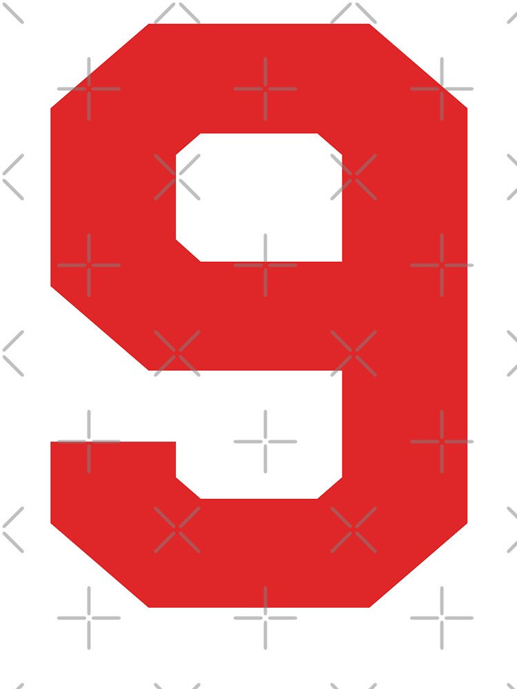 "Number 9, Red nine, Sports number 9" Kids T-Shirt for Sale by ...