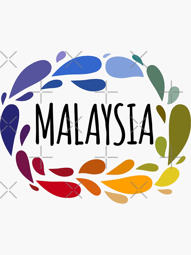 "Malaysia Name Cute Colorful Gift Named Malaysia" Sticker by kindxinn ...