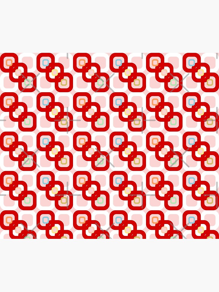 Neo Geo Red and White Squares Tapestry sold by Elizabeth Adams | SKU ...