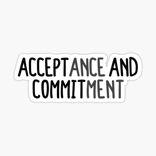 "Acceptance And Commitment 1" Sticker by Abde32 | Redbubble