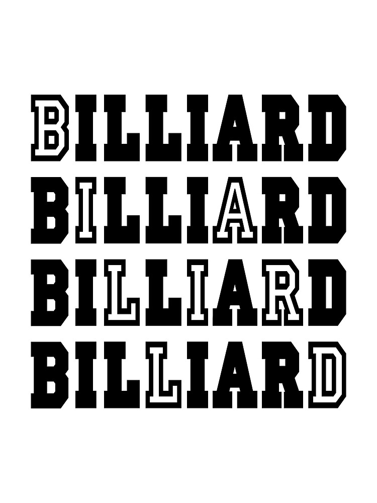 "Billiard WORD" Poster by Jamaika-Vuppir | Redbubble