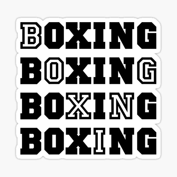 "Boxing WORD" Sticker by Jamaika-Vuppir | Redbubble