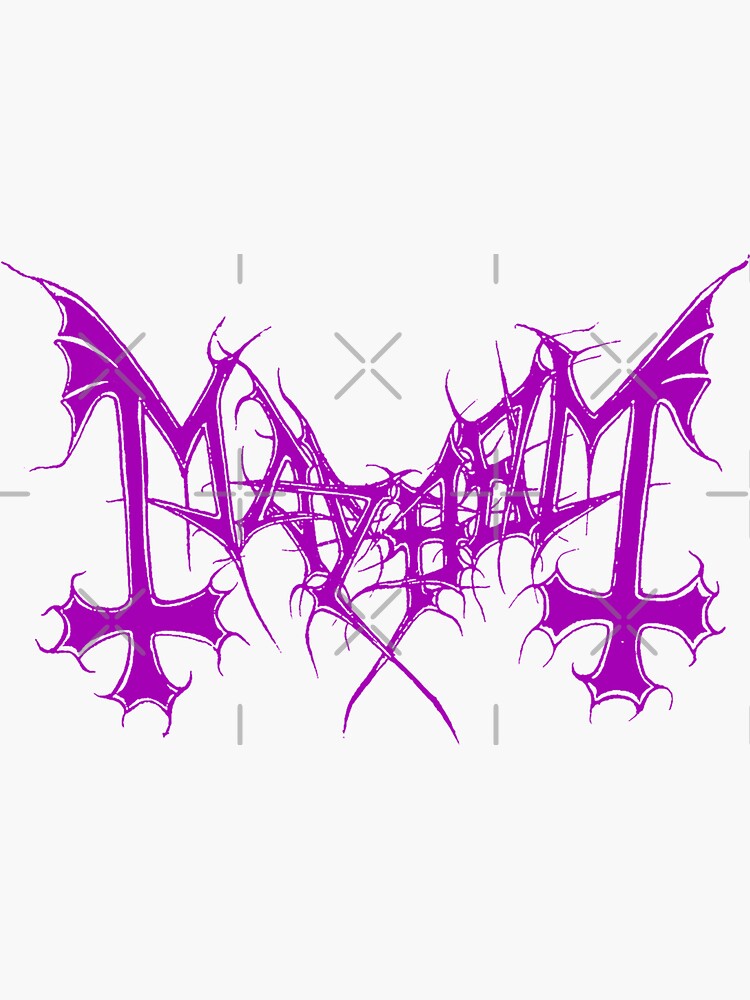 "Mayhem - Band logo (Purple Edition)" Sticker by Corpor1de | Redbubble