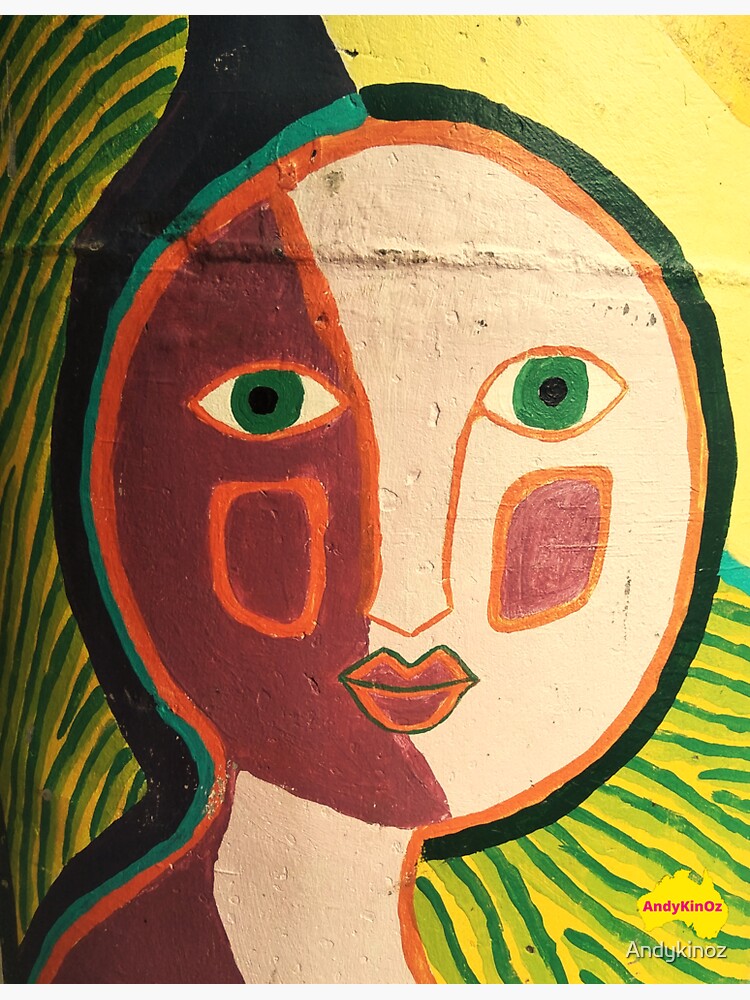 "Nimbin face mural" Sticker by Andykinoz | Redbubble