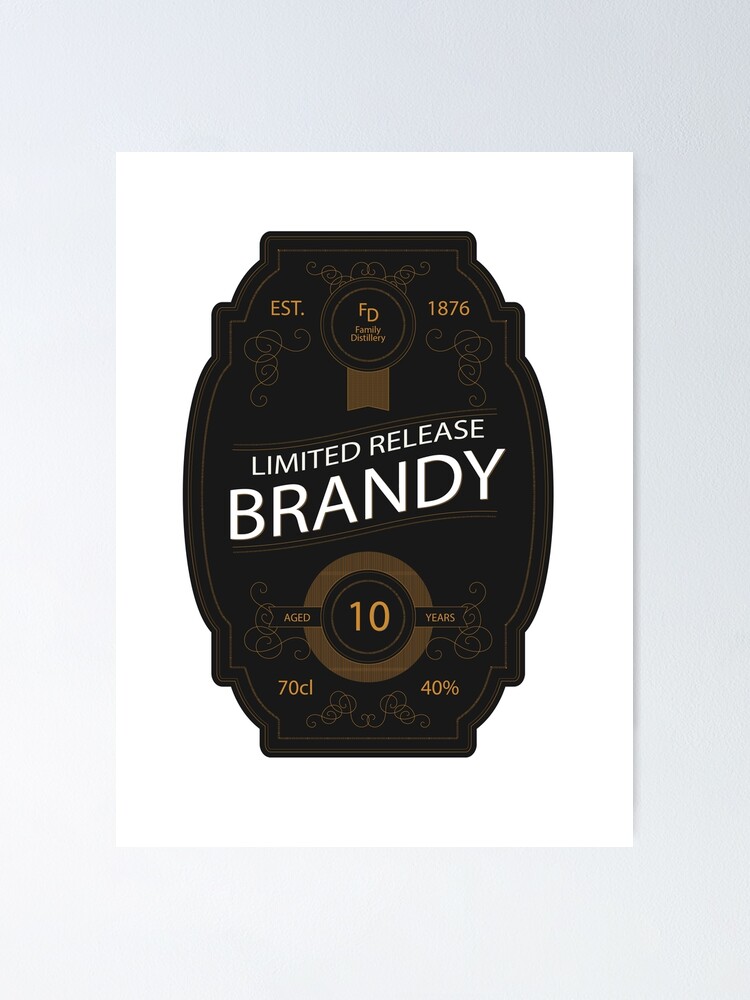 "brandy label" Poster for Sale by Wan50studio | Redbubble