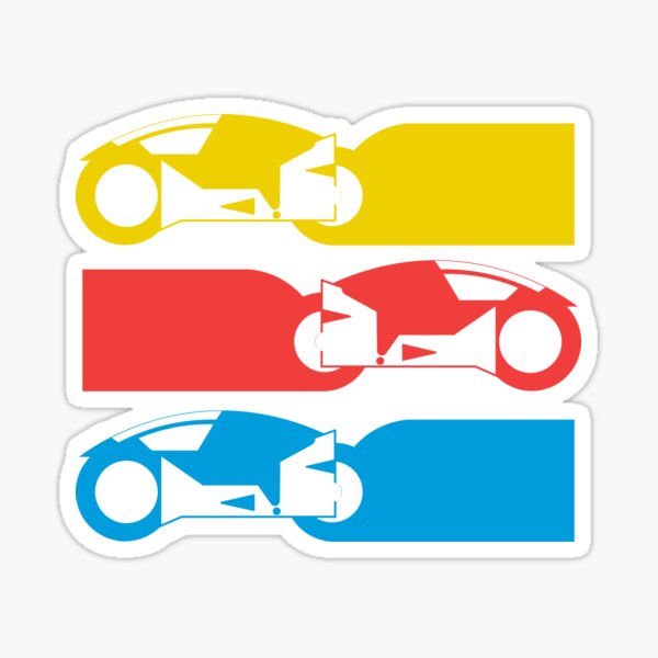 "Light Cycle Colours" Sticker by McPod | Redbubble