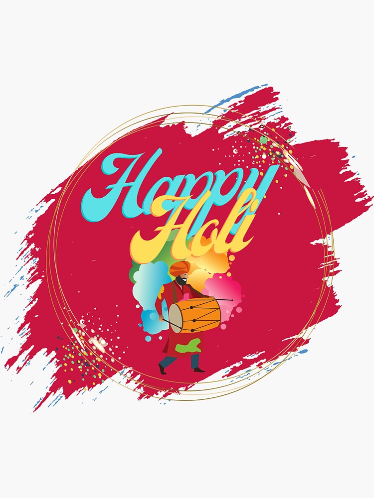 "Happy Holi Fastival" Sticker by Chalisa1008 | Redbubble