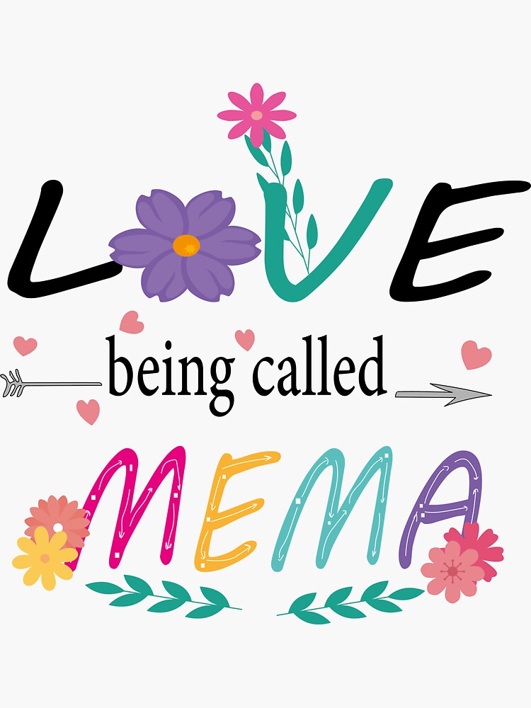 "I Love Being Called mema | Mother's Day Gift Grandma Gift mema Tee ...