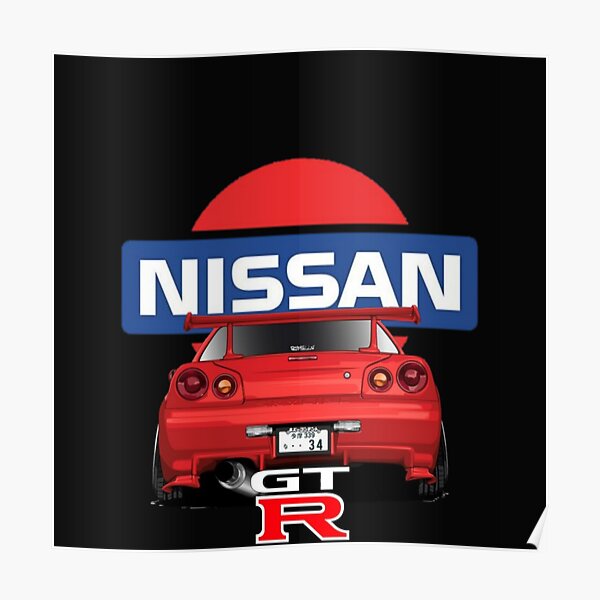 "R34 GT-R" Poster for Sale by KrmStore | Redbubble