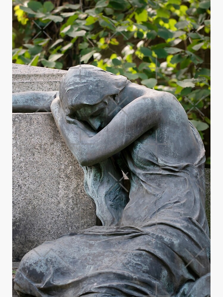 "Mourning Female Statue At Tomb Weeping" Poster by LuceVeritatis ...