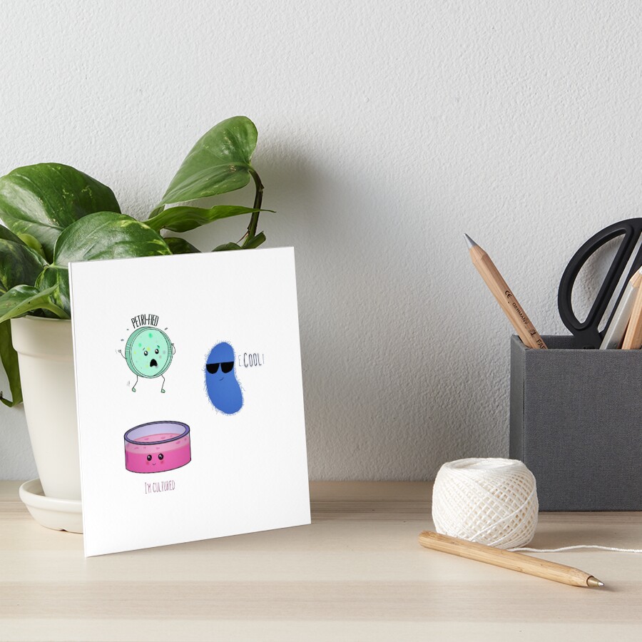 "Cute microbiology puns" Art Board Print by Tamm-art | Redbubble