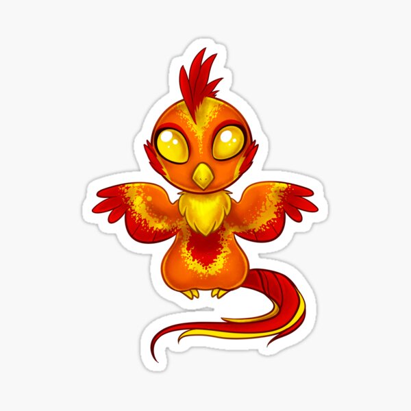 "Chibi Phoenix" Sticker for Sale by Draikinator | Redbubble