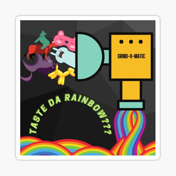 "Meat grinding" Sticker by robluck | Redbubble