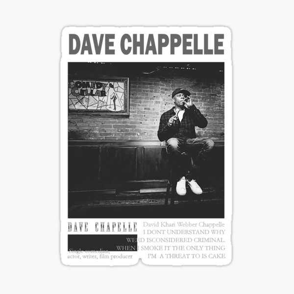 "Dave Chappelle" Sticker by heyzhelazo | Redbubble