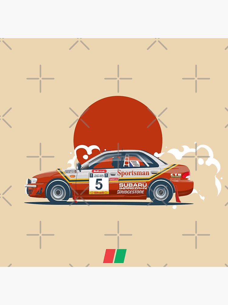 "Patrick Njiru Subaru Impreza - N" Sticker by The-Marshall | Redbubble