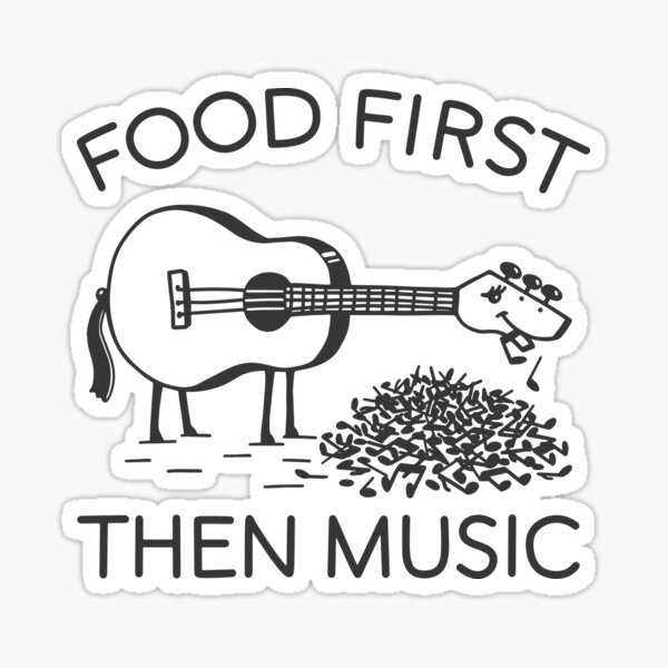 "FOOD FIRST" Sticker by gotoup | Redbubble