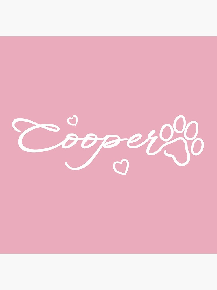 "Pet names - Cooper - Pink" Poster by PetNames | Redbubble