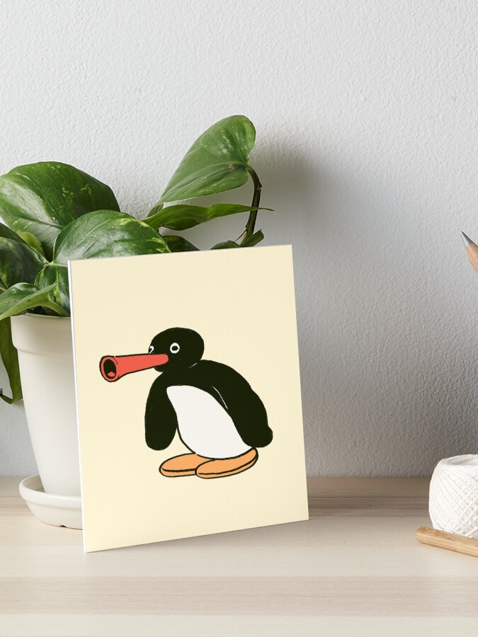 "I draw noot noot penguin meme" Art Board Print for Sale by RansRoom ...