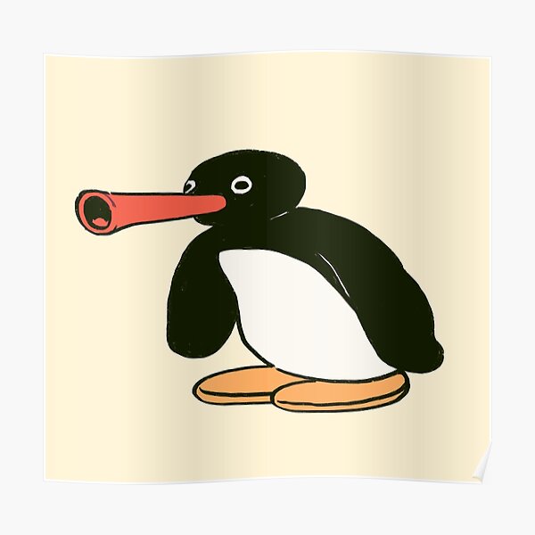 "I draw noot noot penguin meme" Poster for Sale by RansRoom | Redbubble