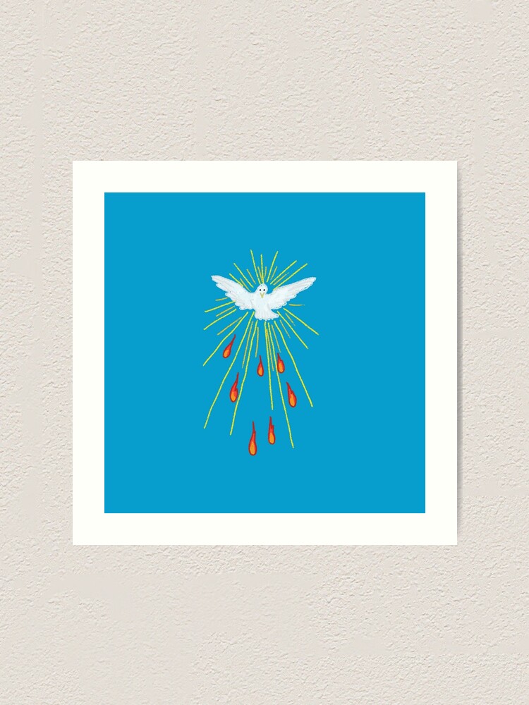 "Confirmation Holy Spirit Dove with 7 Gifts (flames of fire)" Art Print ...