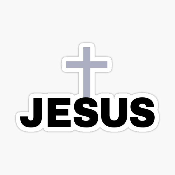 "JESUS Cross Basic Design" Sticker by LIKESOR | Redbubble