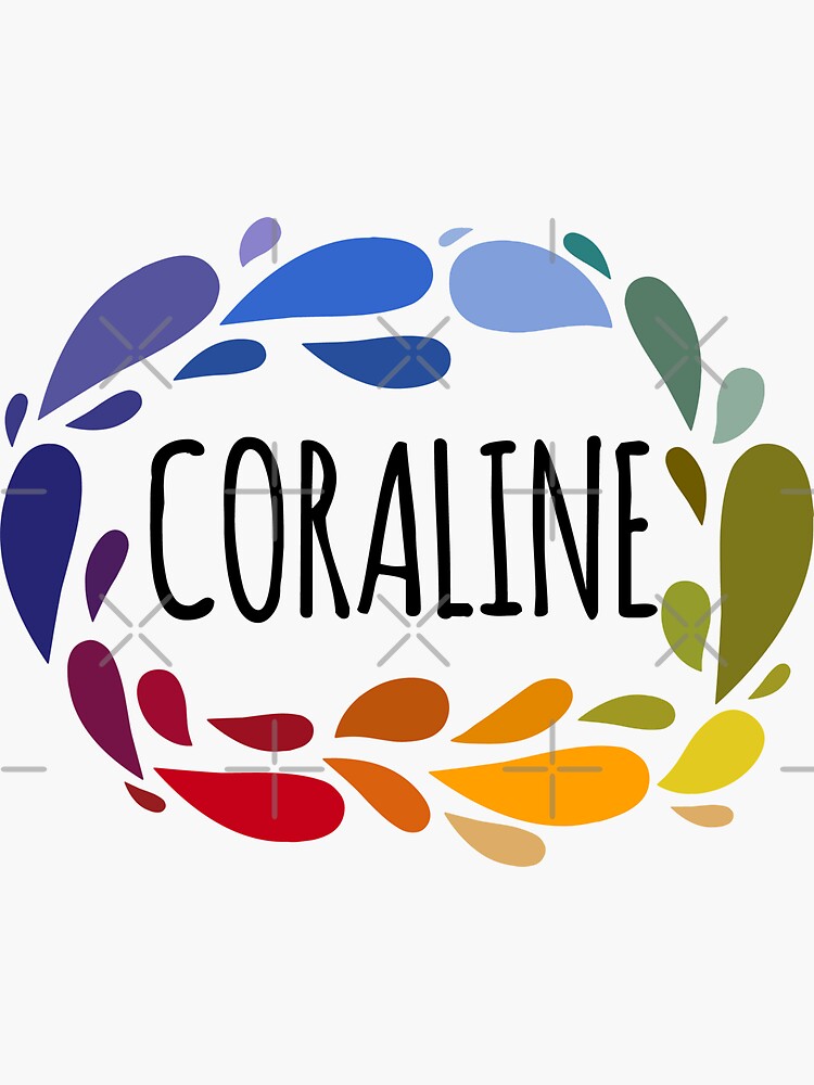 "Coraline Name Cute Colorful Gift Named Coraline" Sticker for Sale by ...