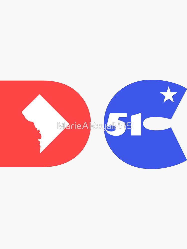 "DC 51 State" Sticker by MarieARoyal239 | Redbubble