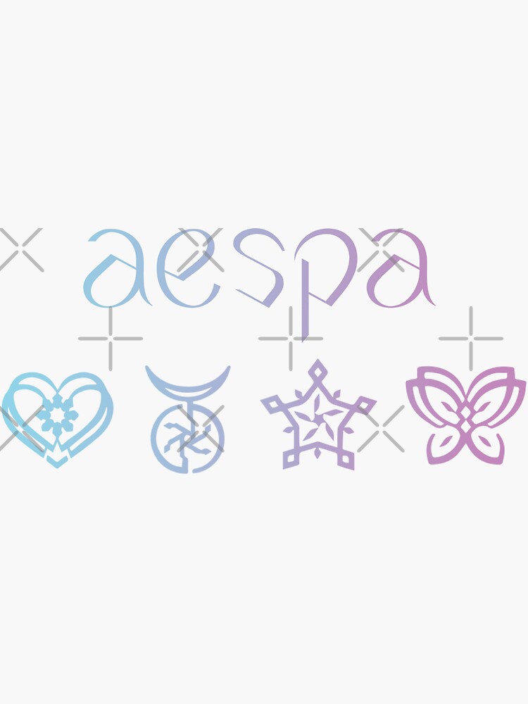 "aespa symbols" Sticker for Sale by nurfzr | Redbubble