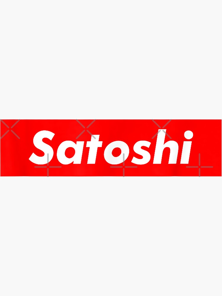 "Satoshi Red and White - Satoshi" Sticker by totaks | Redbubble