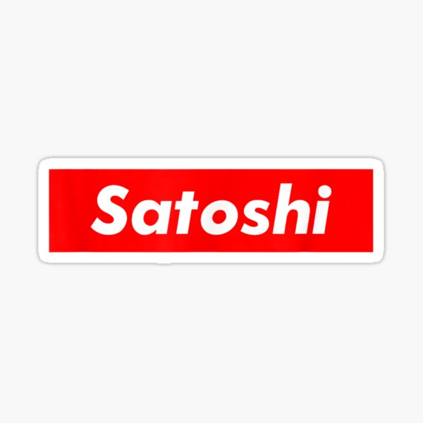 "Satoshi Red and White - Satoshi" Sticker by totaks | Redbubble