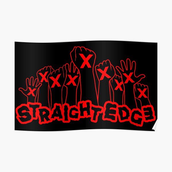 Póster «Straight Edge Hands in the Air Versión invertida roja» de ...