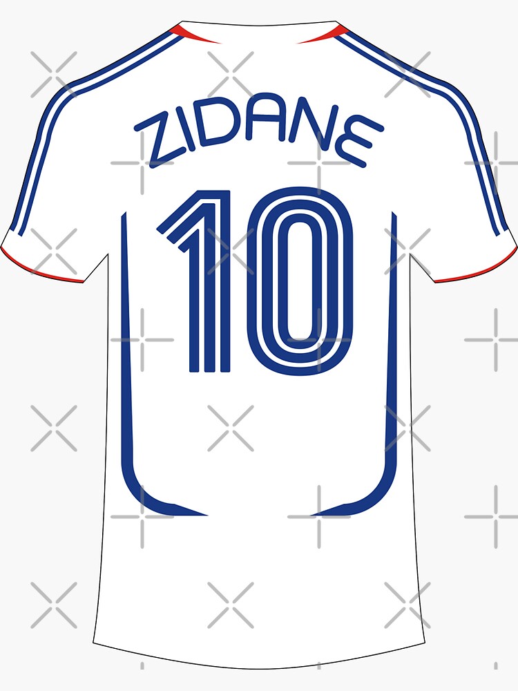 "Zinedine Zidane - France 2006 Away Kit" Sticker by OnTargetSports ...