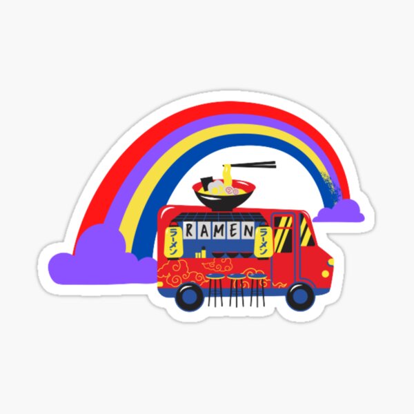 "ramen truck food" Sticker by rkiaben | Redbubble