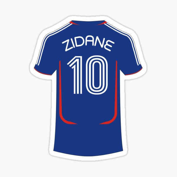 "Zinedine Zidane - France 2006 Home Kit" Sticker by OnTargetSports ...