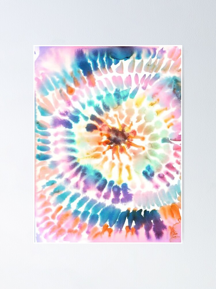 "Colorful Spiral Tie Dye" Poster for Sale by LouisMorgan | Redbubble