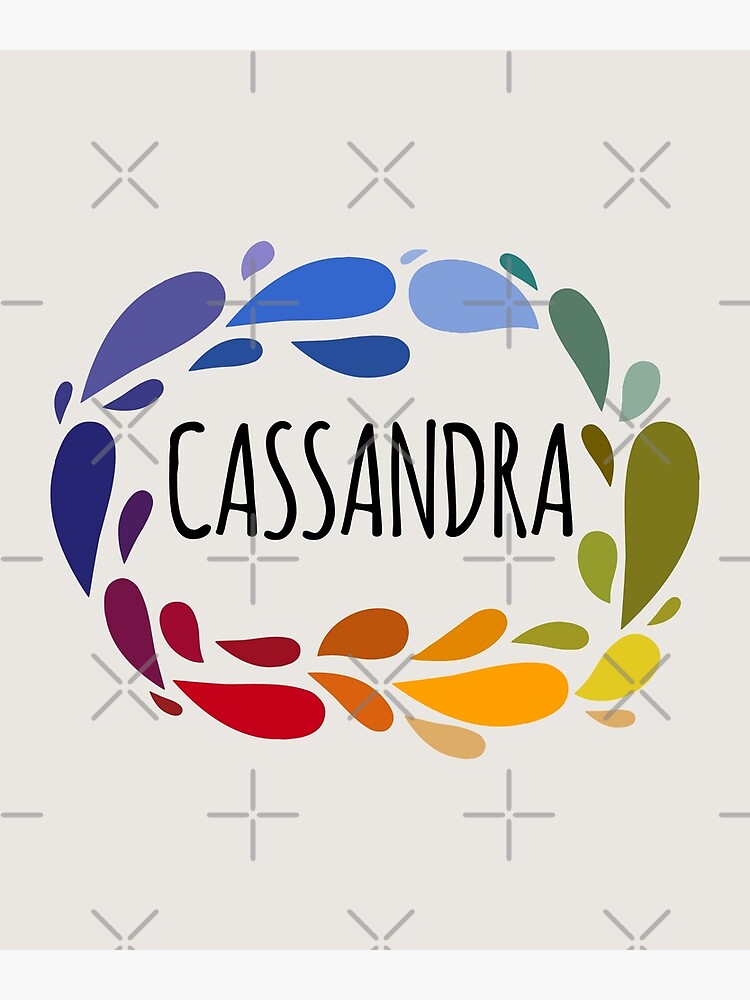 "Cassandra Name Cute Colorful Gift Named Cassandra" Poster by kindxinn ...