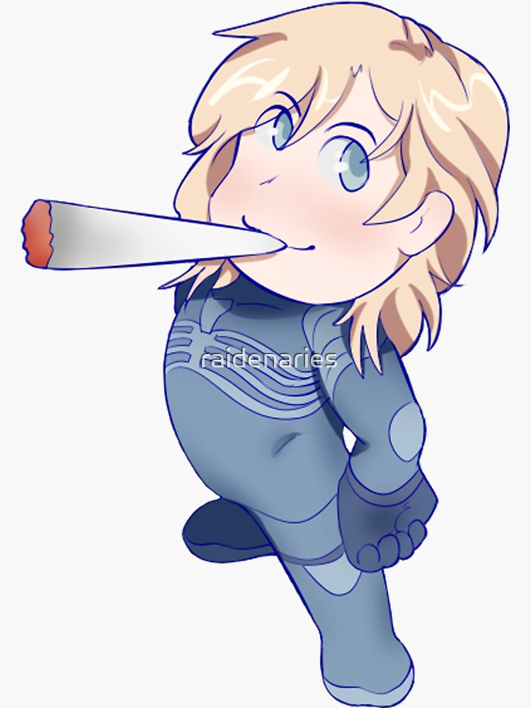 "raiden smoking a joint" Sticker for Sale by raidenaries | Redbubble
